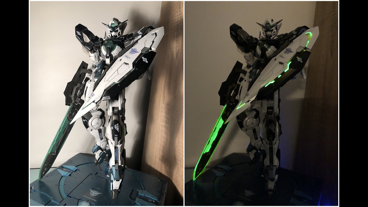 Glow in the dark Gunpla -Perfect Grade Gundam EXIA's weapons (with ...