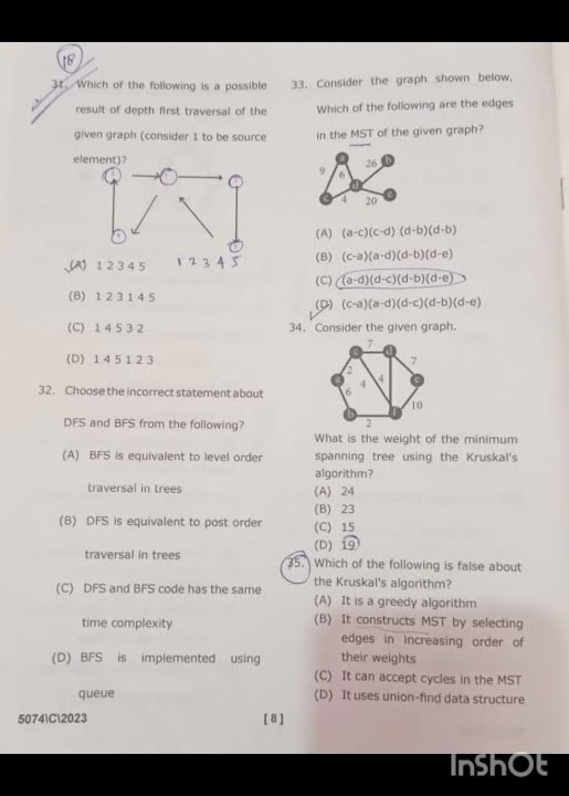 Design and Analysis of Algorithms# BCA # paper# 5th semester #exam#2023 ...