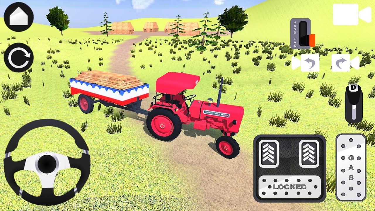 Indian Tractor Simulator 🔴🚜 Gameplay 115 - Driving Tractor In Village √ ...