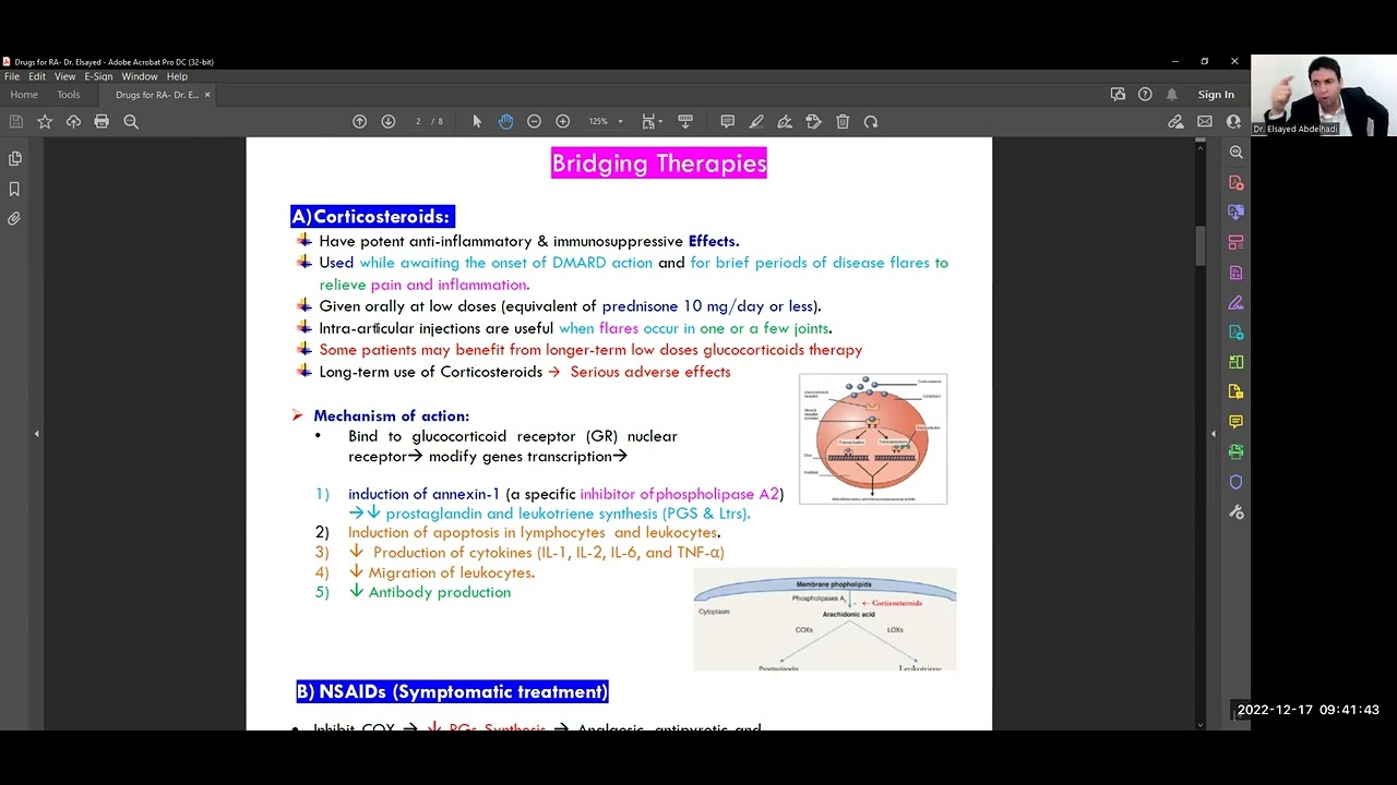Drugs therapy of Rheumatoid arthritis Dr Elsayed - YouTube