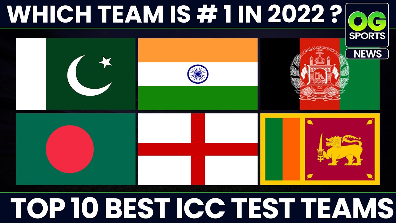 ICC World Rankings: The Top 10 Teams of 2022 | ICC TOP TEST TEAMS ...