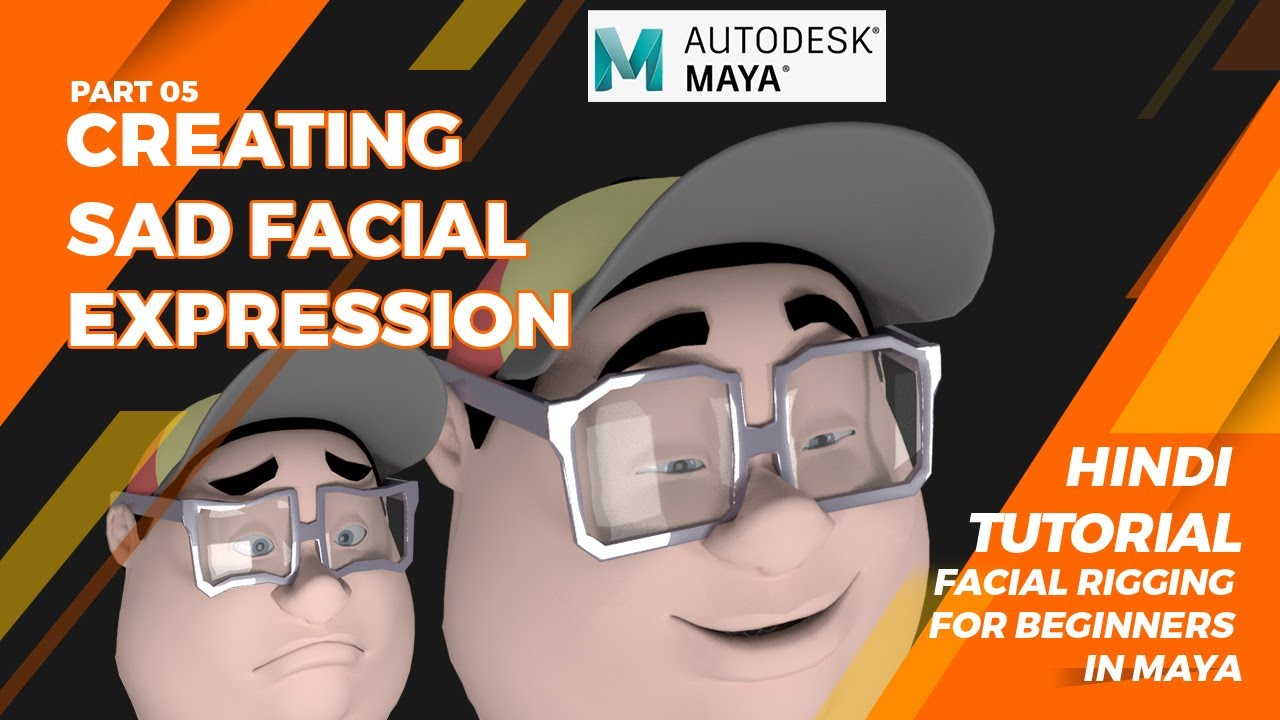 Part 5 Creating Sad Facial Expression | Autodesk Maya Face Rigging for ...