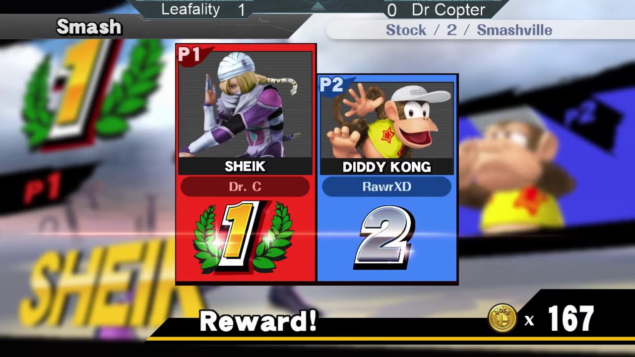 Smash4 ~ Dr Copter (Sheik) vs Leafality (Diddy) ~ Winner's Finals - YouTube