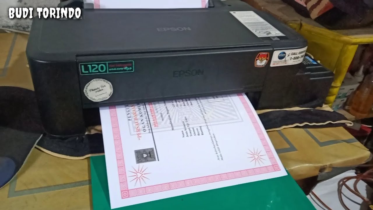 CETAK PIAGAM DENGAN PRINTER BIASA EPSON L120 - YouTube