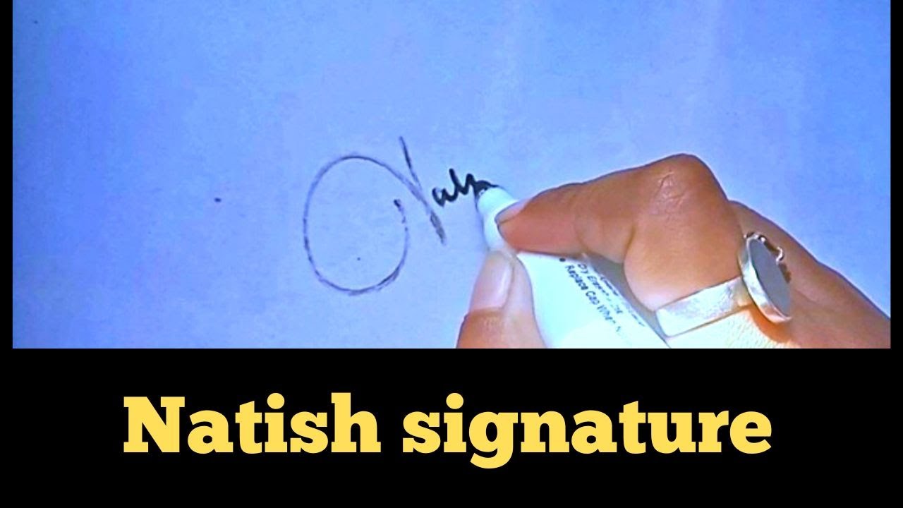 How to write a nice sign| Nitish name signature - YouTube