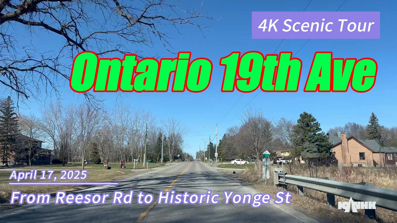 Scenic 19th Ave Drive | Westbound from Reesor Rd to Yonge St | Markham ...
