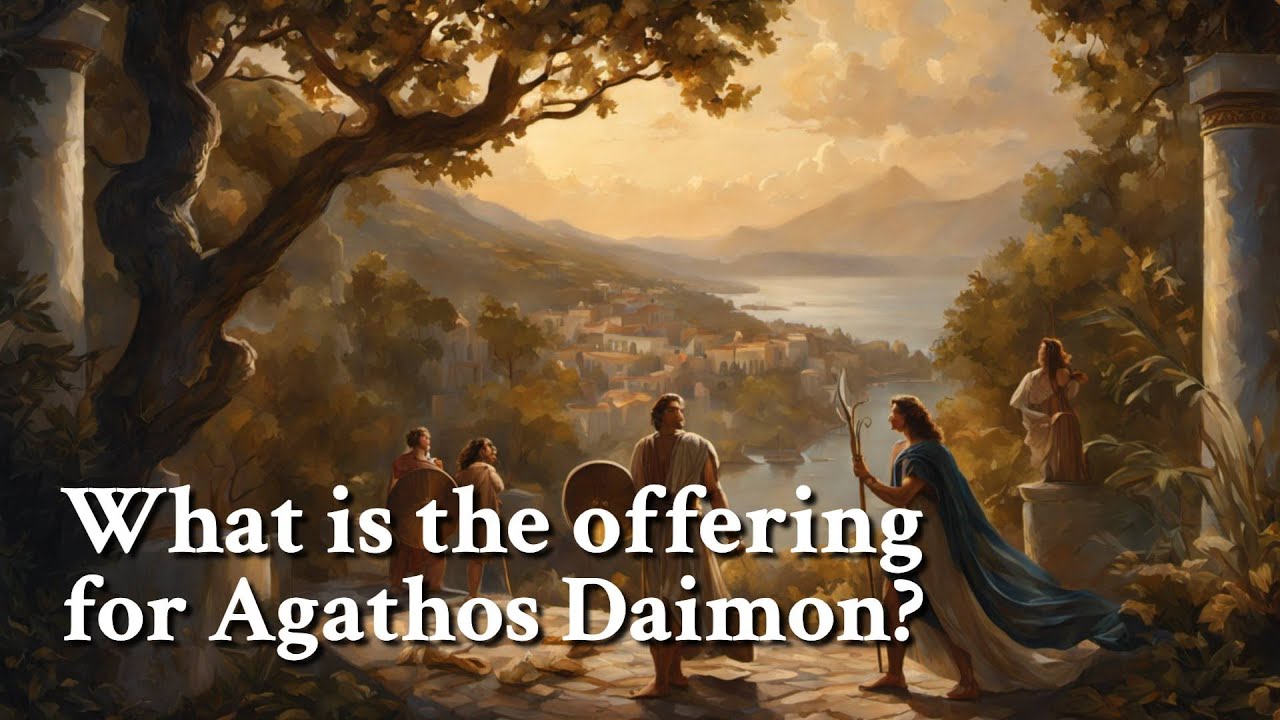 What is the offering for Agathos Daimon? Greek Mythology Story - YouTube