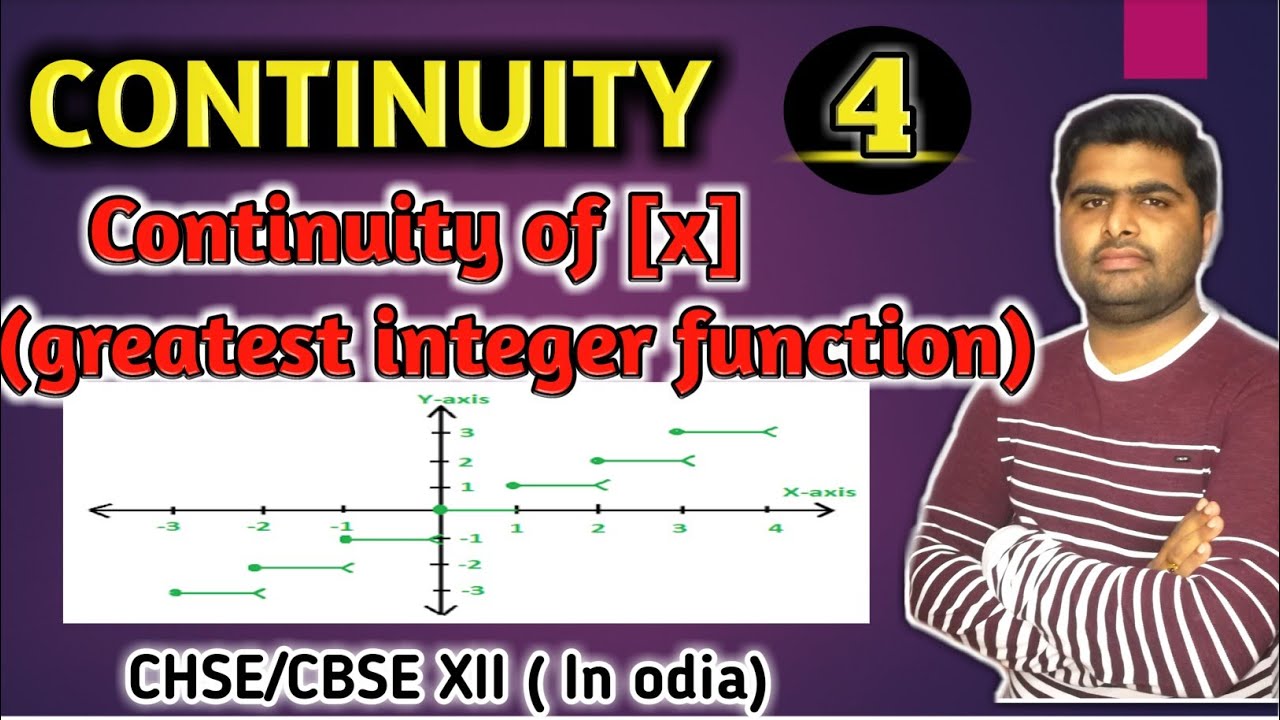Continuity of [x] ( greatest integer function) | 12th math | in odia ...