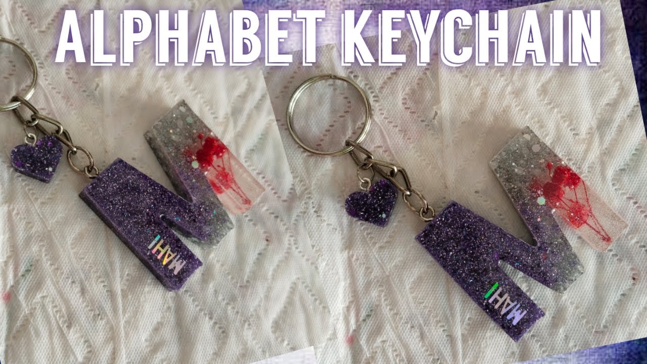 Resin Alphabet keychain | DIY Epoxy Resin craft & Accessories ...
