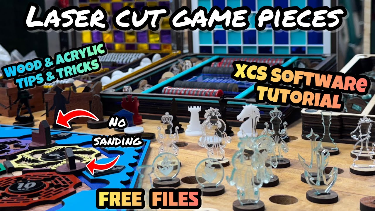 Laser Cut Game Pieces: Software Design, XCS Tutorial, Material Tips ...