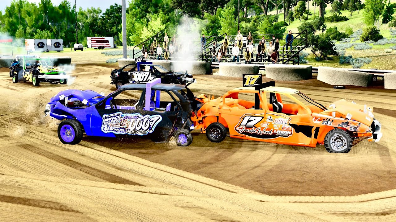 BeamNG Demolition Derby (Stock Compacts) - YouTube