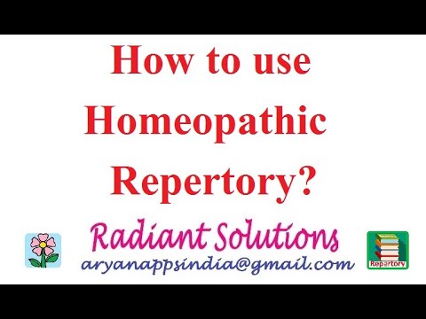 Homeopathy Repertory - YouTube
