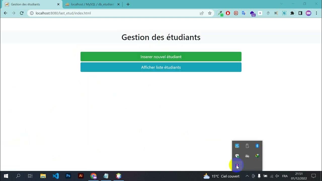 Gestion Etudiant Java EE Avec MySQL Utilisant IDE NetBeans + code ...