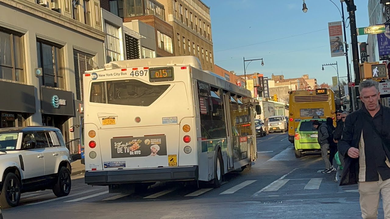 MTA NYCT: 2010 Orion VII NG #4697 on the Q15A at Main St/Roosevelt Av ...