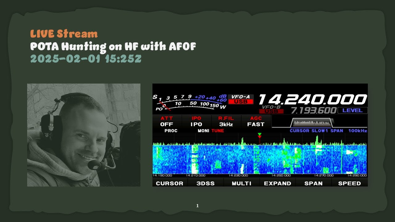 Live HF POTA Hunting AF0F 2025-02-01 15:25Z - YouTube