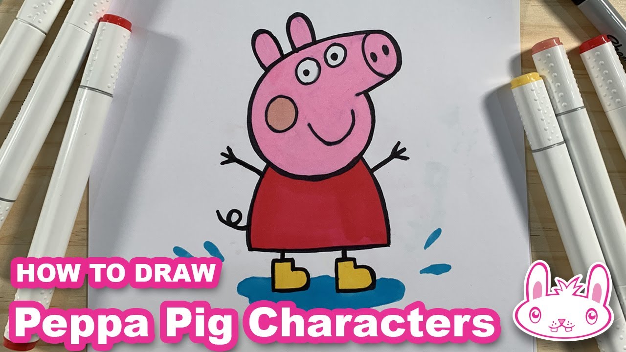 How To Draw Peppa Pig Characters Step By Step Easy Drawing How To Draw
