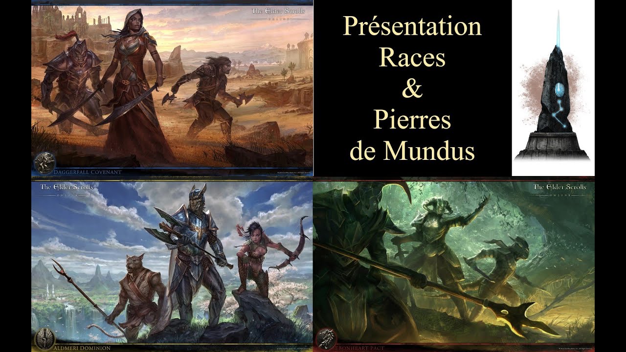 TESO : Présentation des Races & Pierres de Mundus. - YouTube