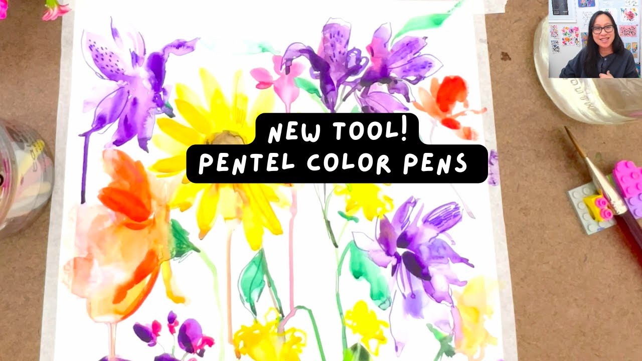 New Tool: Pentel Color Pen Markers for Mark Making - YouTube