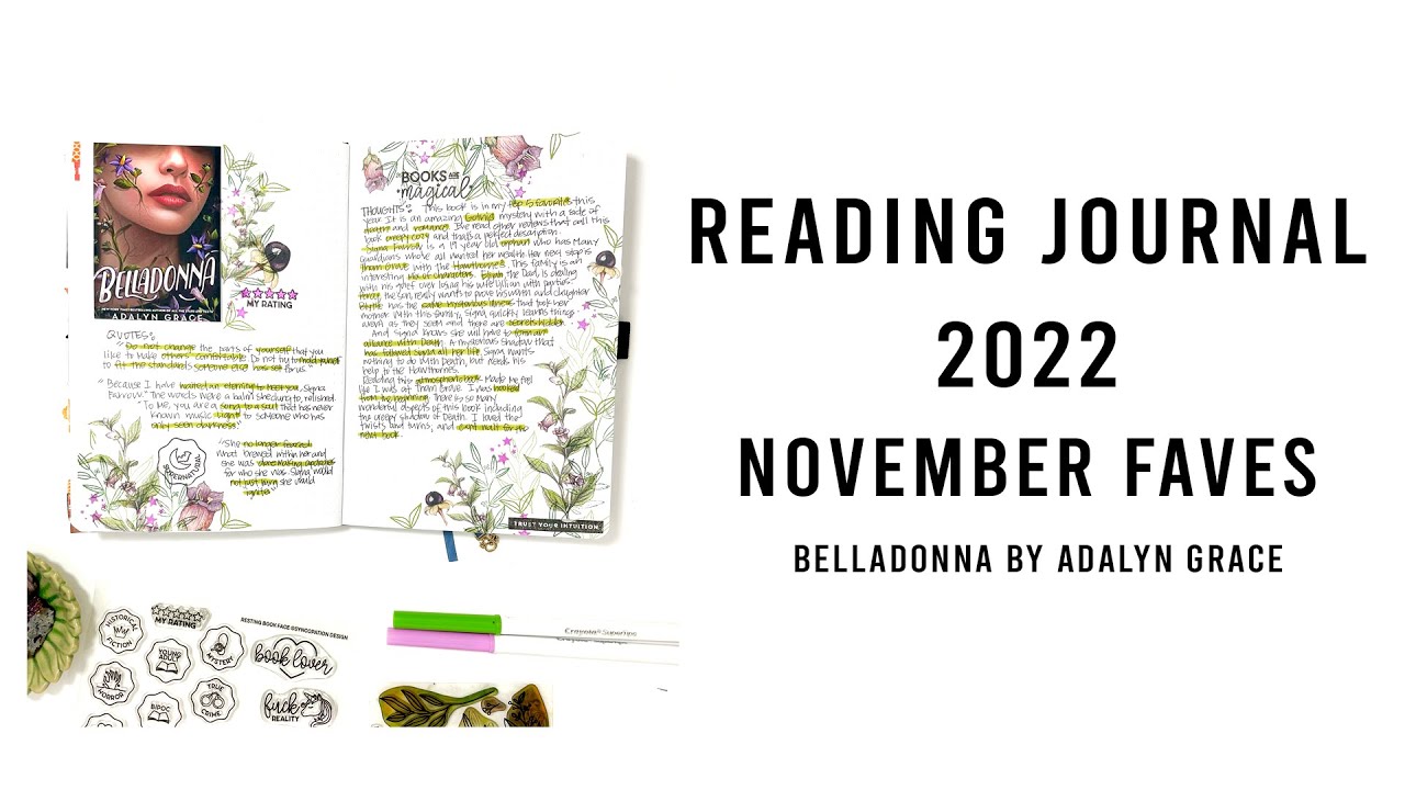Reading Journal | November Favorites | Scrapbook Process Video - YouTube