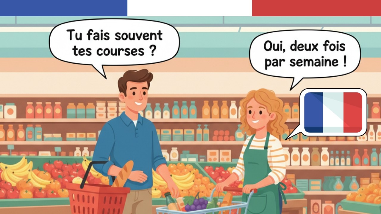 Learn French – Supermarket Shopping Conversation in French! 🛒 Easy ...
