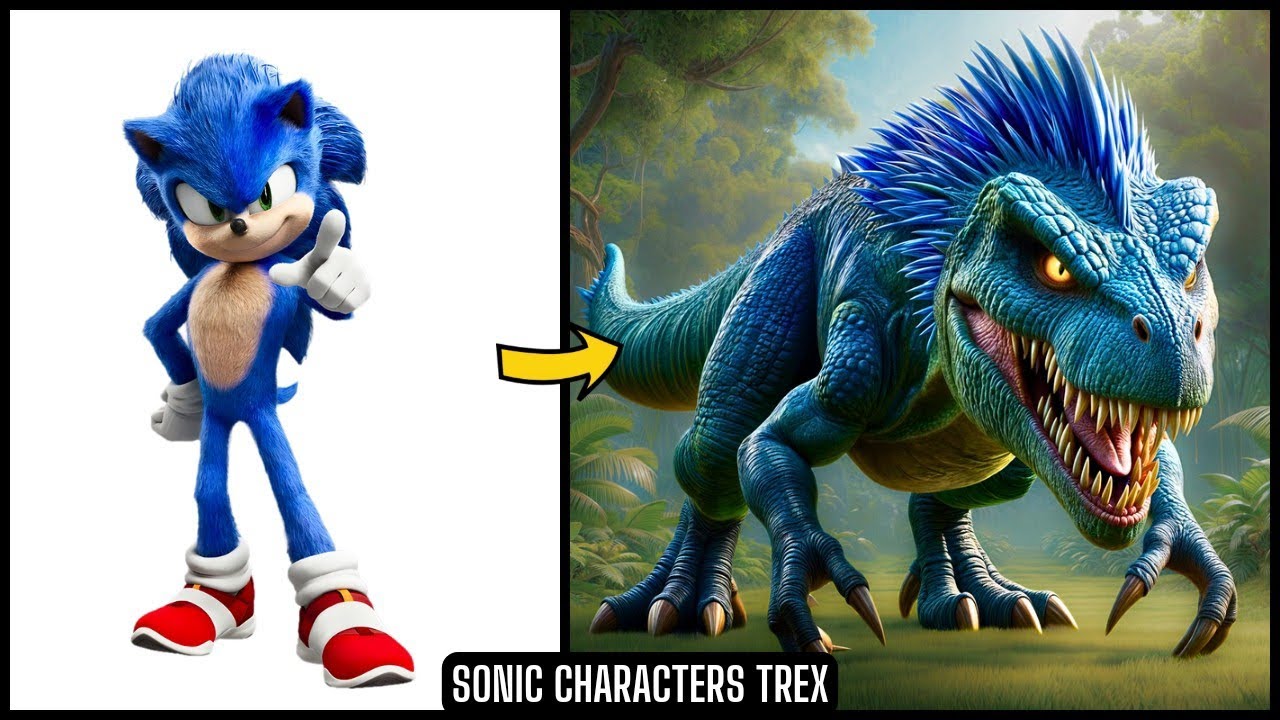 Sonic The Hedgehog All Characters as TREX - YouTube