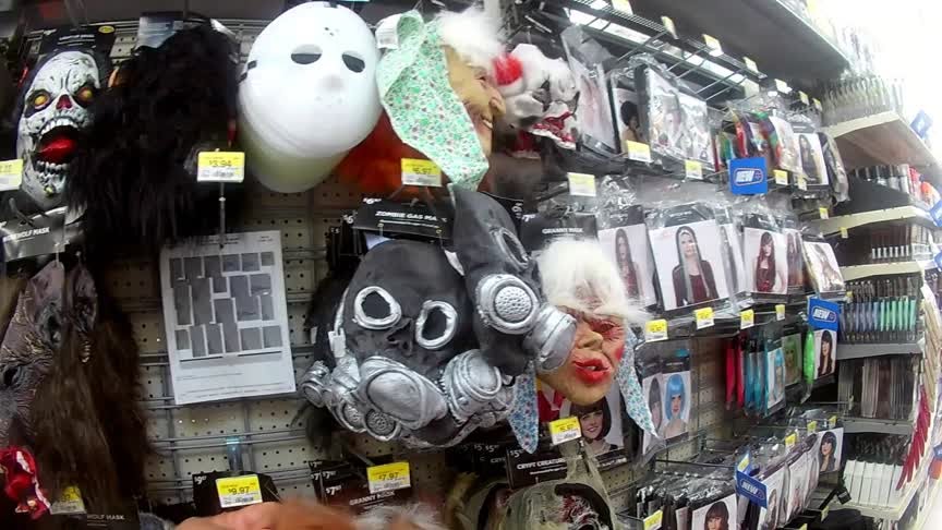 Halloween Horse Mask| Scares My Kid Inside Walmart. - YouTube