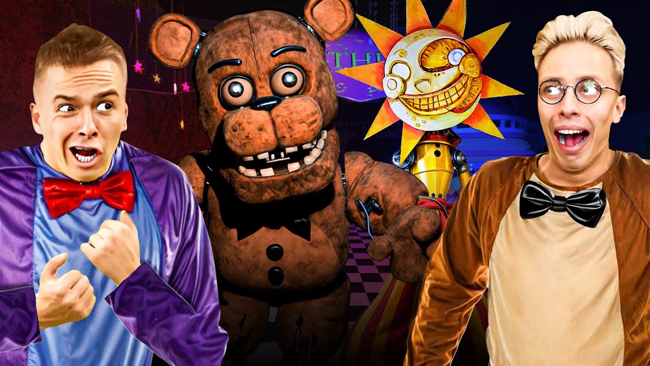 FNAF Camouflage Hide and Seek In Real Life in a Trampoline Park - YouTube