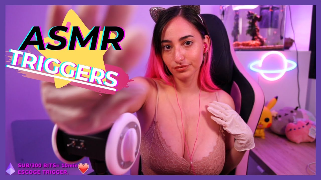 ASMR TRIGGERS para DORMIR 😘 [LATEX GLOVES MASSAGE + VISUALS...] 👐🏻 | En directo ️ - YouTube