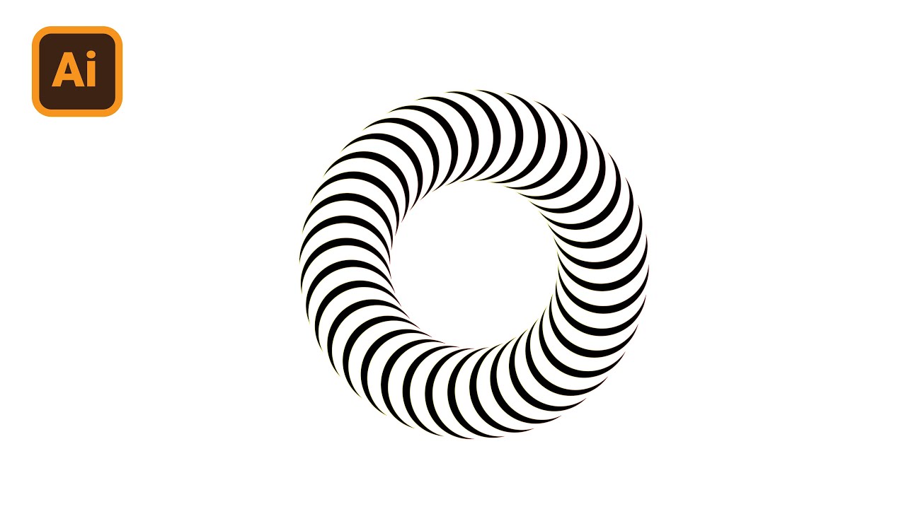 Spiral Shape Design in Adobe Illustrator #illustrator design # ...