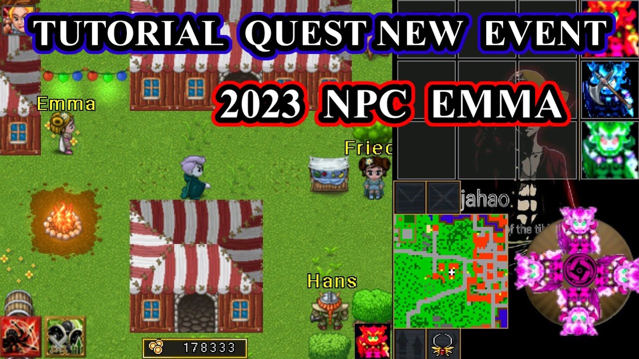 TUTORIAL QUEST EVENT NEW NPC EMMA TIBIAME - YouTube