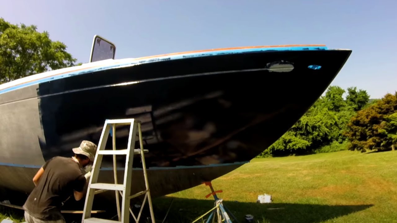 Restoration of a 1972 Morgan Ketch- Painting the Hull with Awlgrip ...