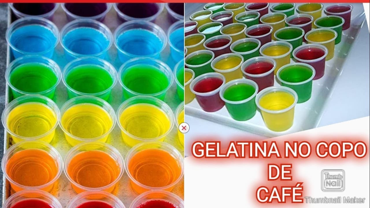 COMO FAZER GELATINA em COPINHO DE CAFÉ para FESTAS INFANTIL sobremesa ...