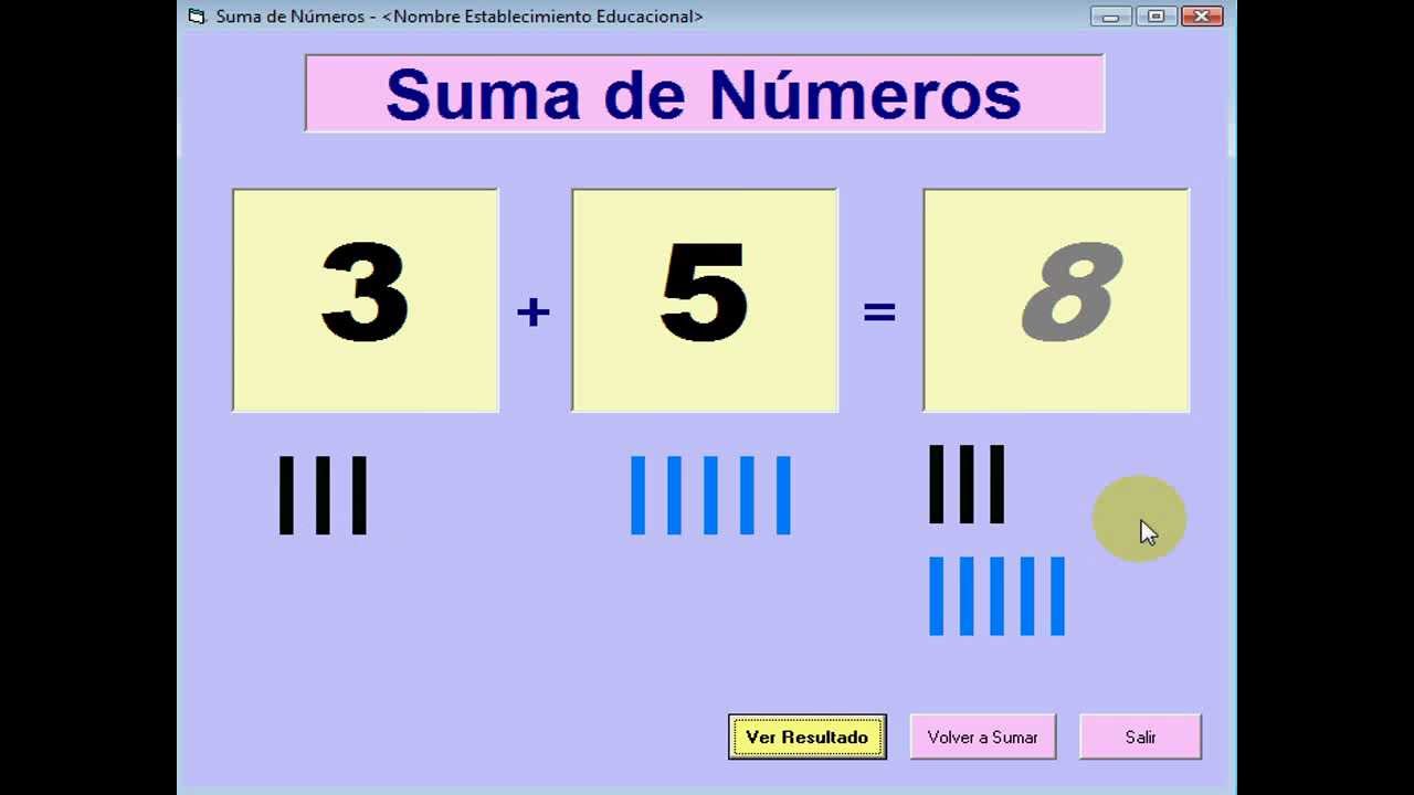 Software Educativo Suma de Números (www.softwareeducativo.cl) - YouTube