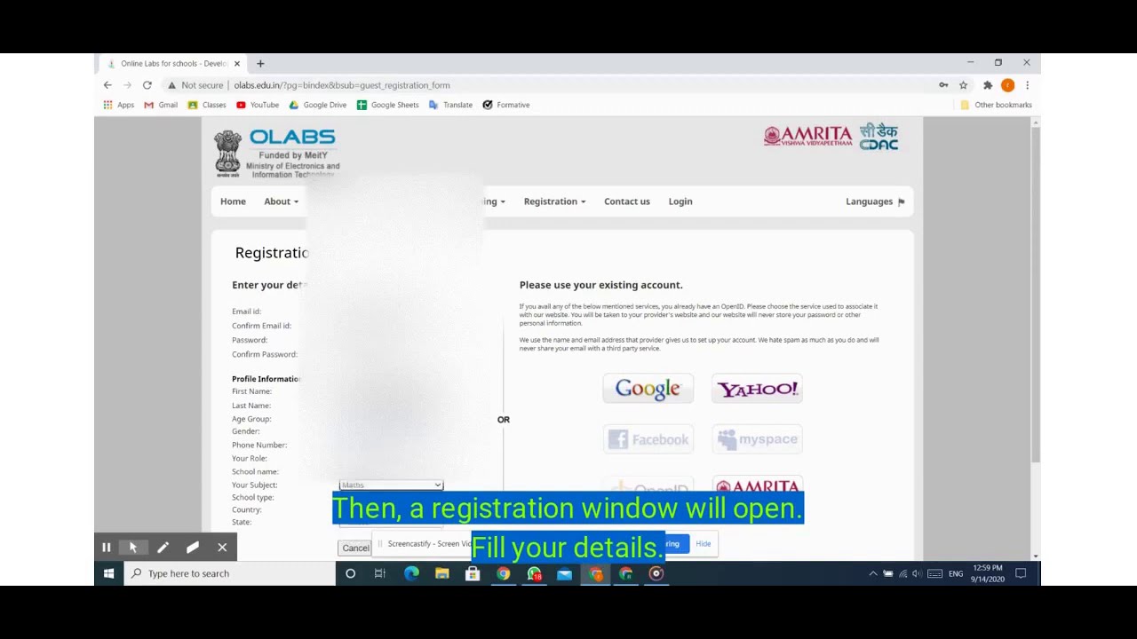 How to Register and Login on olabs.edu.in - YouTube