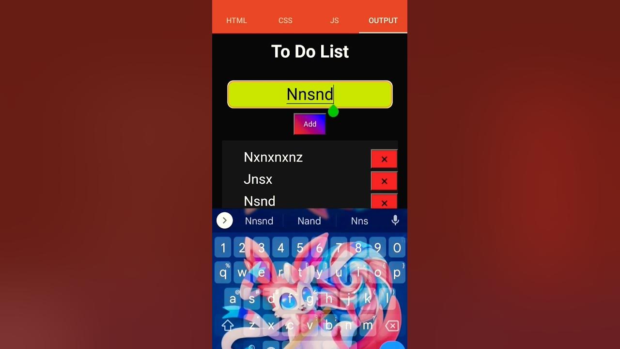 Easiest way to create To Do List #html #css #javascript #web #code - YouTube
