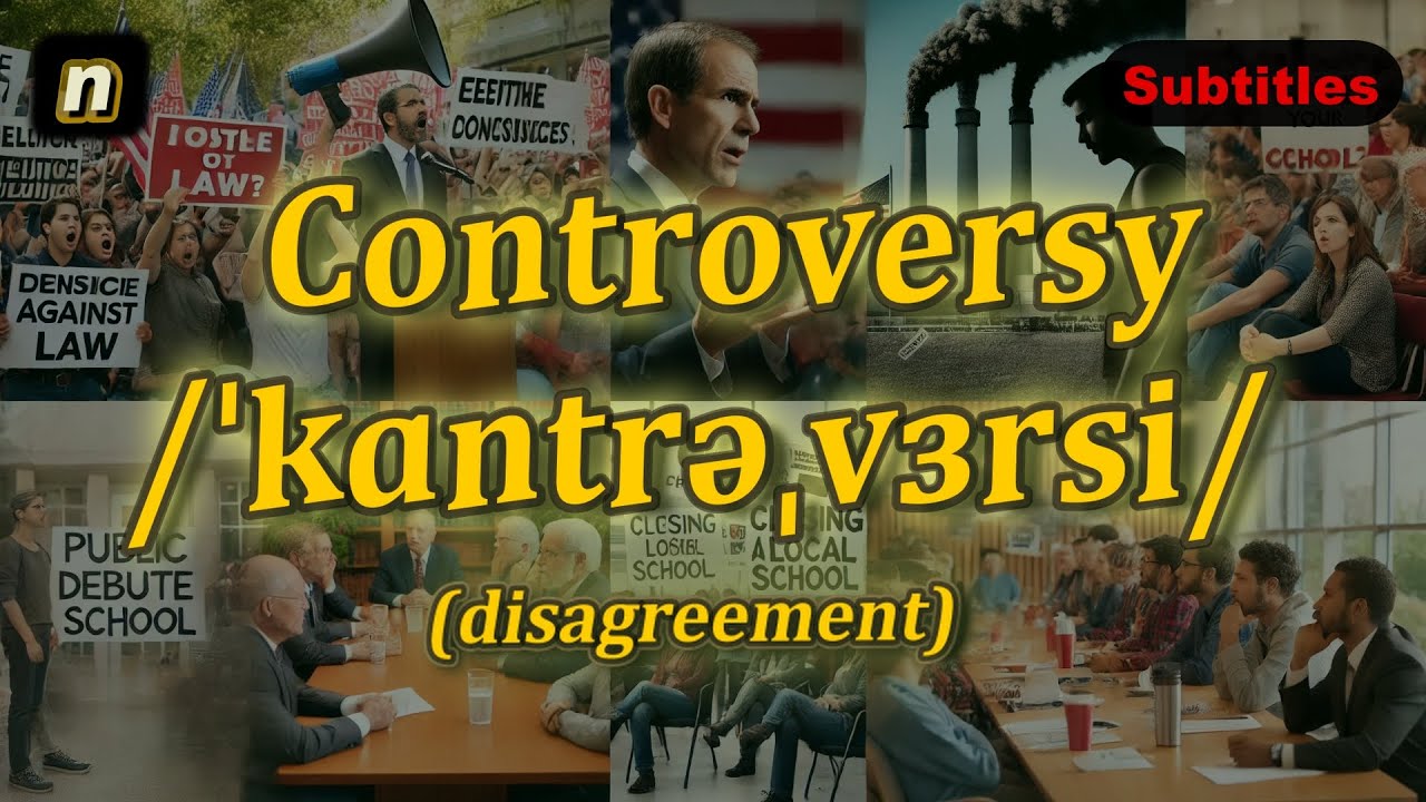 [n] Controversy meaning (disagreement) with 5 examples - YouTube