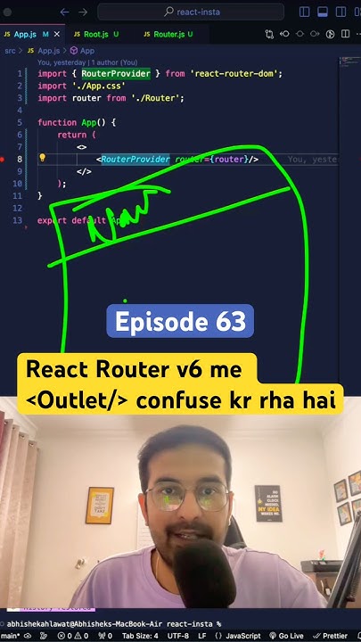 Outlet ka use in React Router DOM v6 🤩 Part 1 - YouTube
