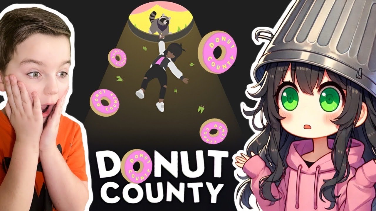 We made a popcorn and bunny volcano | DONUT COUNTY Gameplay with Ima ...