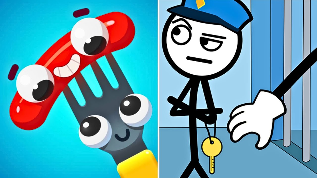 Play TikTok Gameplay: FORK N SAUSAGE vs THIEF PUZZLE GAME — Level Up ...