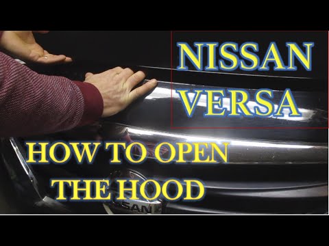 How to Open Hood Nissan Versa 2017 2018 2019 2020 2021 2022 Note Bonnet ...
