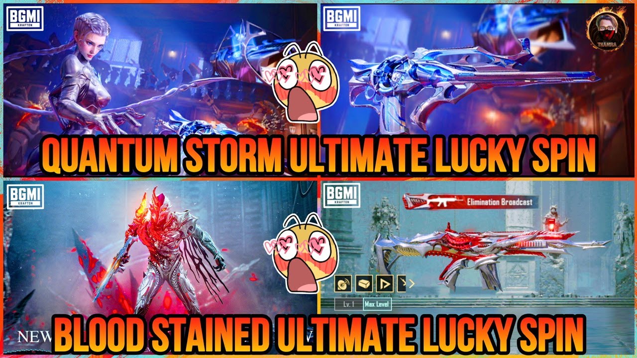 🩸 BGMI BLOOD STAINED ULTIMATE LUCKY SPIN | UPGRADABLE SCARL SKIN | QUANTUM STORM SET 🩸#tgytsquad ...
