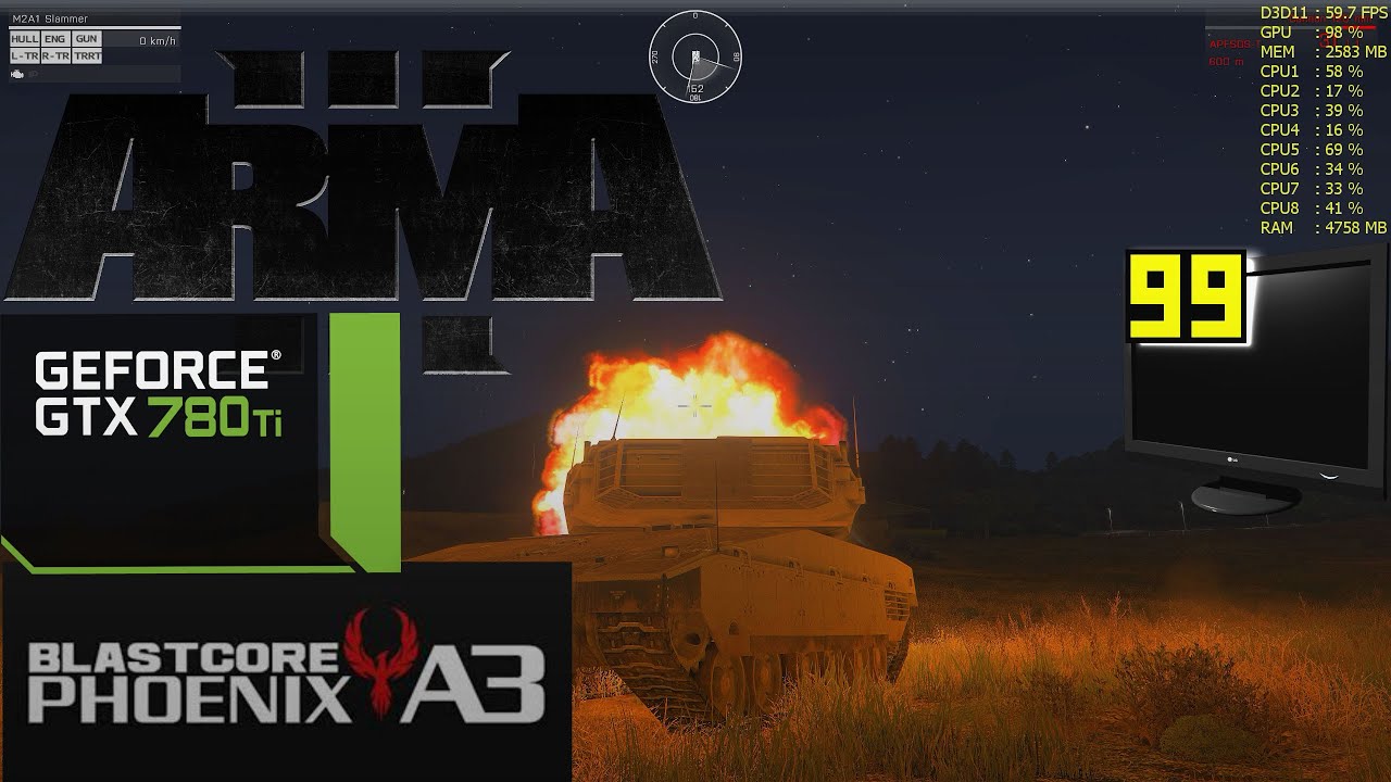 ArmA III Blastcore A3 Phoenix Benchmark - YouTube