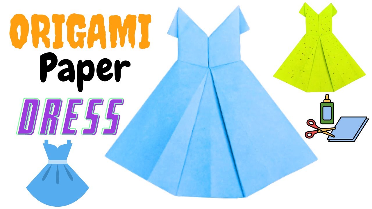 How to Make a Pretty Origami Paper Dress👗 | Origami Paper Folding Craft ...