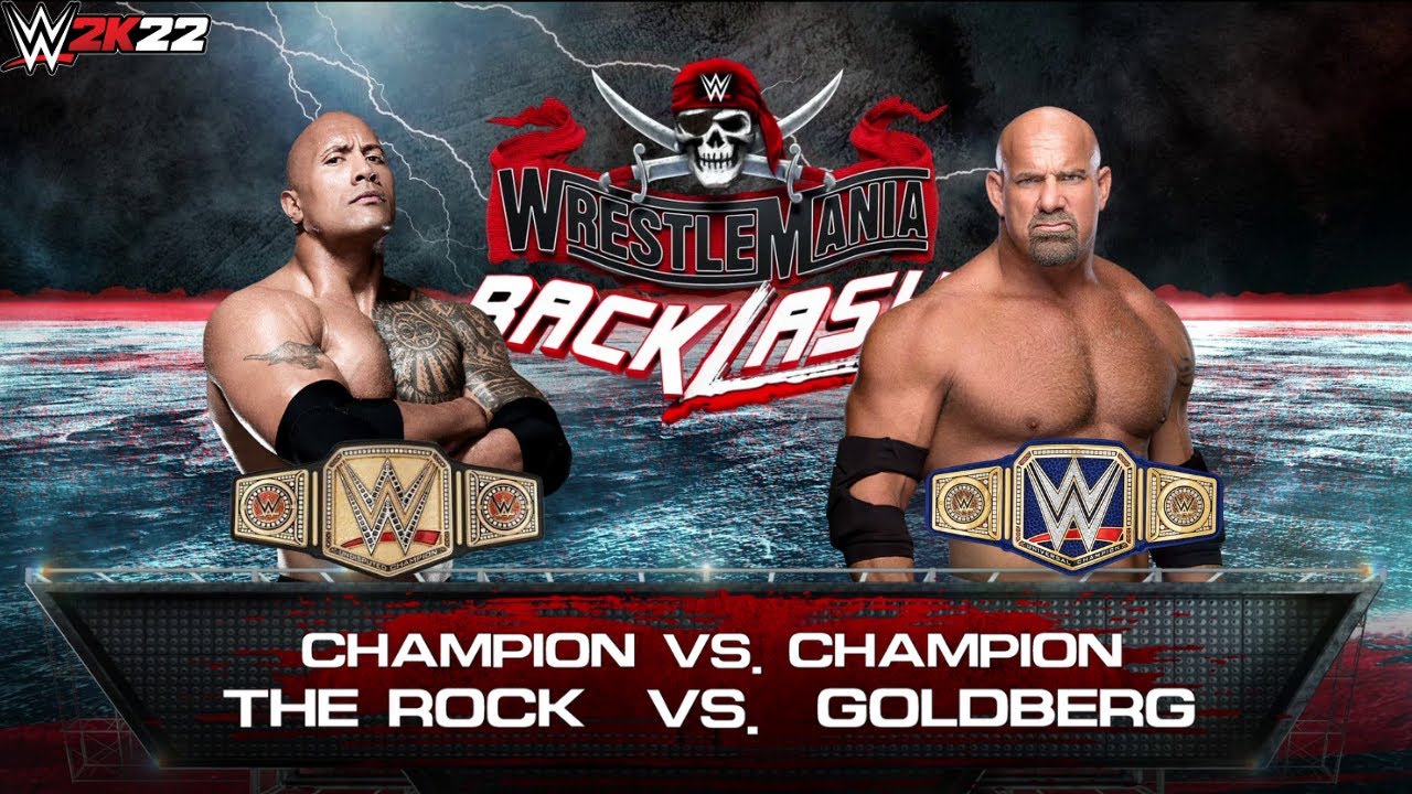 The Rock vs Goldberg at Backlash - YouTube