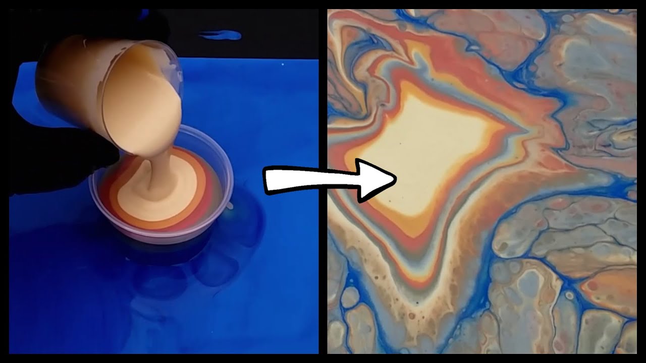 Acrylic Pouring Earthy Abstract Open Cup Pour - YouTube