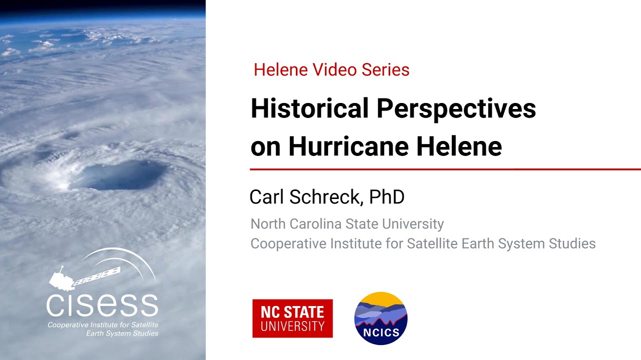 Hurricane Helene Series with Dr. Carl Schreck | Historical Perspectives ...