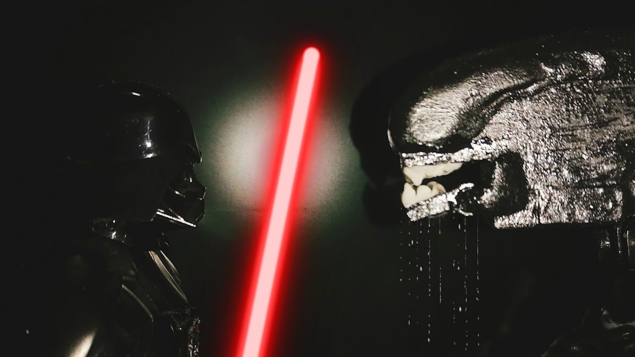 Darth vader vs Alien (stop motion) - YouTube
