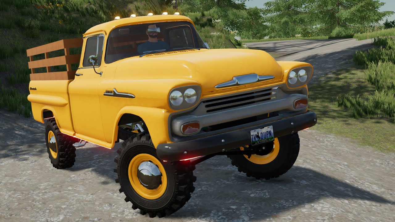 FS22 - Lizard Apache Fleetside 1958 - Farming Simulator 2022 Car Mod ...