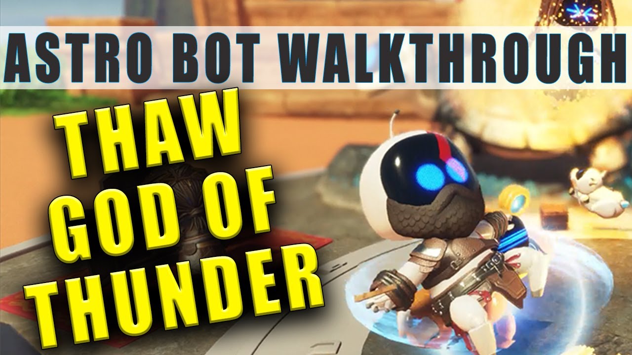 Astro Bot Thaw God of Thunder Trophy - Froze a Hammer-Wielding Deity Trophy - YouTube