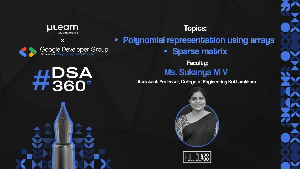 DSA 360° Exam Prep Series| Polynomial Representation using Arrays ...